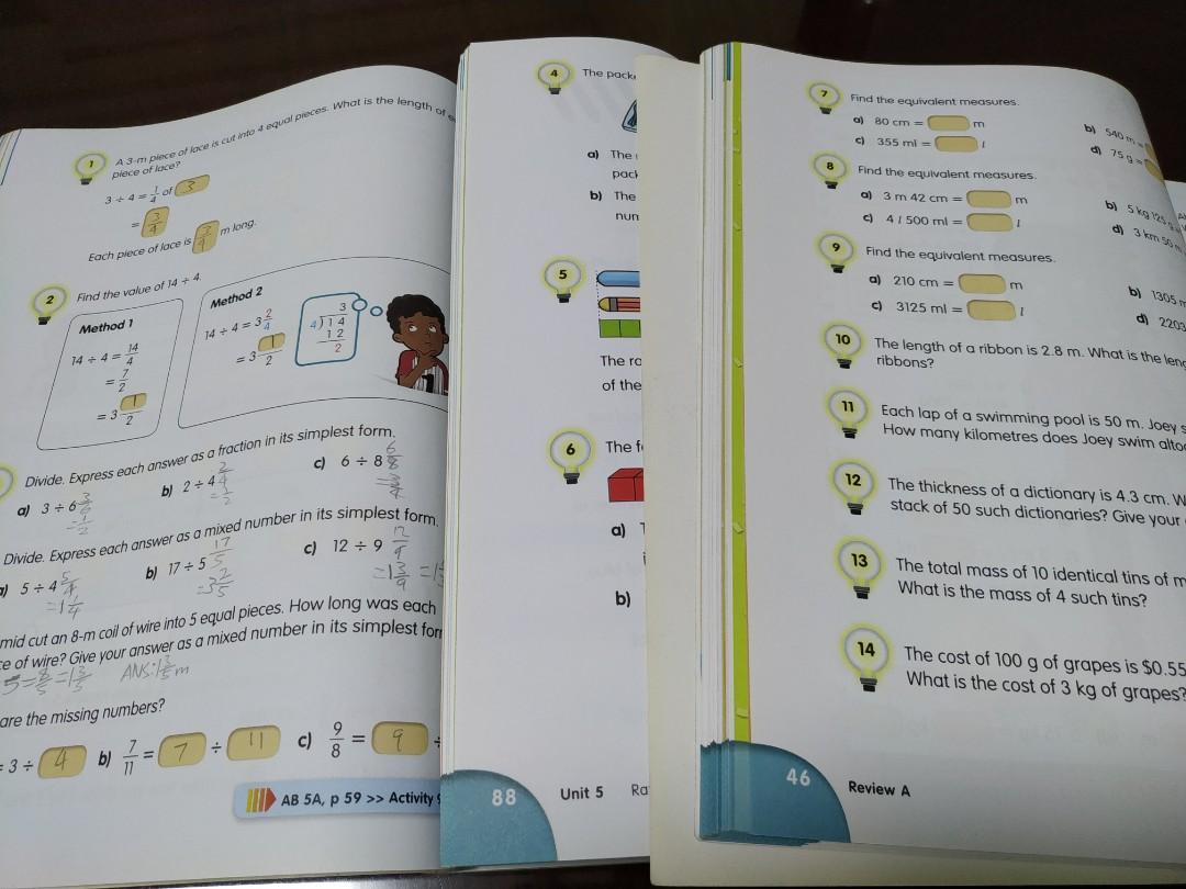 Math Pri Textbooks-Shaping Maths 5A, Hobbies & Toys, Books & Magazines ...