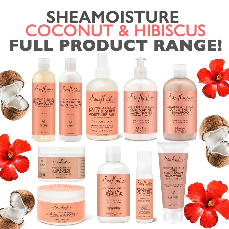 SheaMoisture Coconut and Hibiscus curl and shine range, Beauty ...