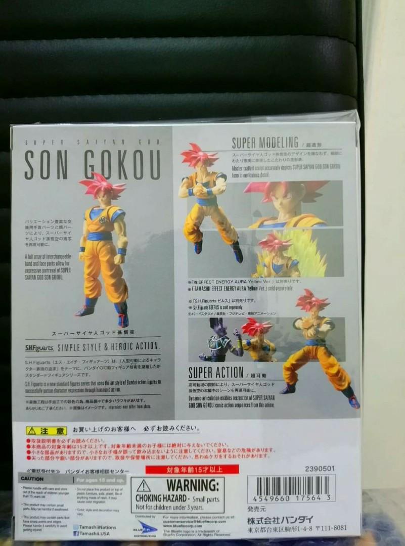 SHF Goku Super Saiyan God, Hobbies & Toys, Toys & Games on Carousell