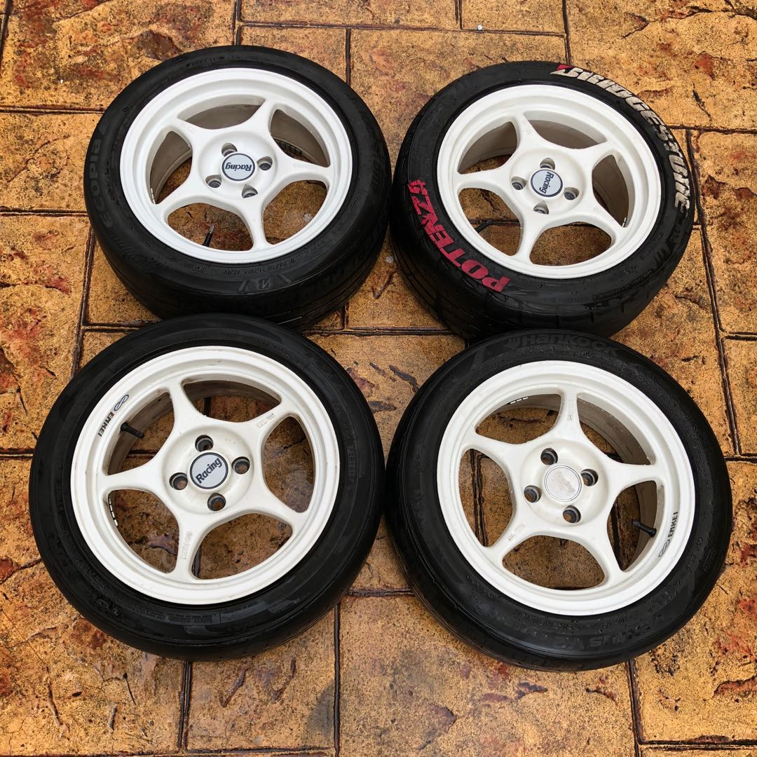 Sport Rim Enkei RPO1 15 siap tayar, Auto Accessories on Carousell