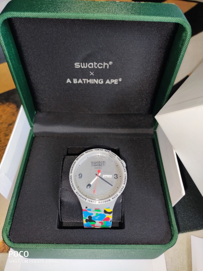 Swatch x Bape, Men's Fashion, Watches & Accessories, Watches on Carousell