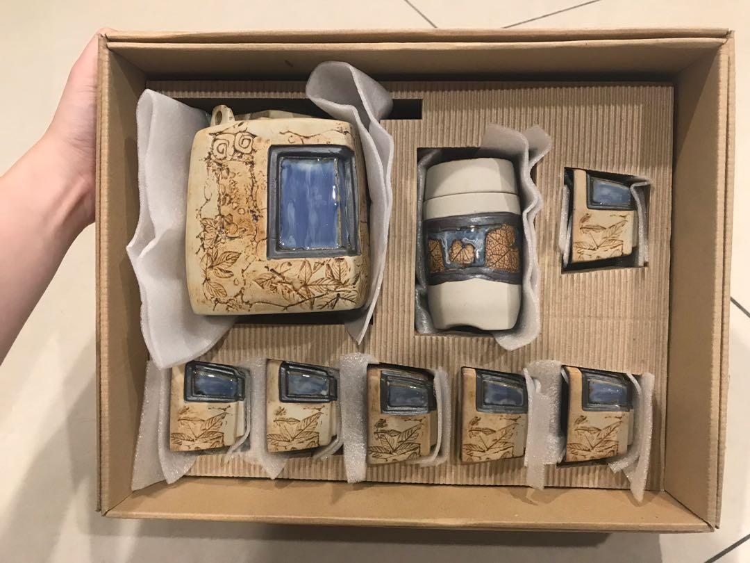 Tenmoku Pottery Tea Set, Hobbies & Toys, Stationery & Craft, Handmade ...