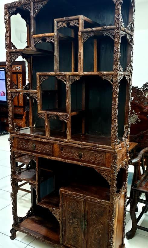Chinese amazing antique shelves rack display cabinet, Furniture & Home ...
