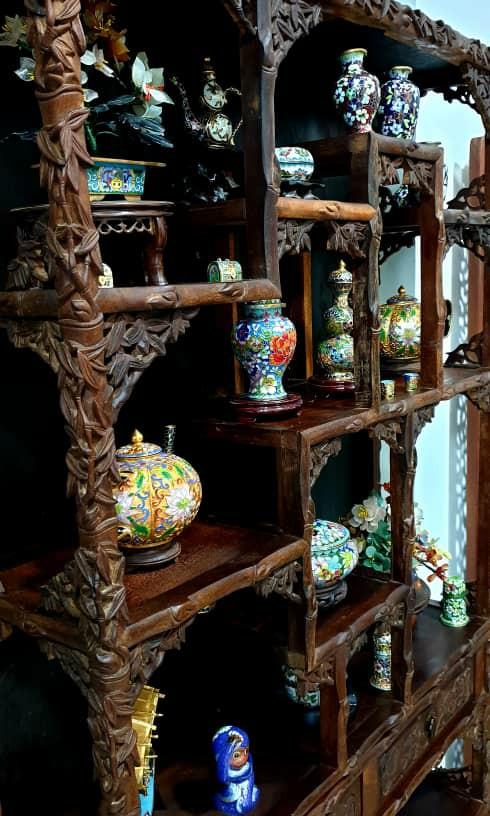 Chinese amazing antique shelves rack display cabinet, Furniture & Home ...