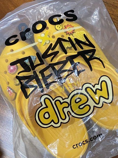 Crocs x Drew x Justin Bieber, Men's Fashion, Footwear, Flipflops and ...