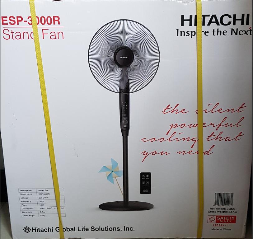 Hitachi Stand Fan with Remote, Furniture & Home Living, Lighting & Fans ...