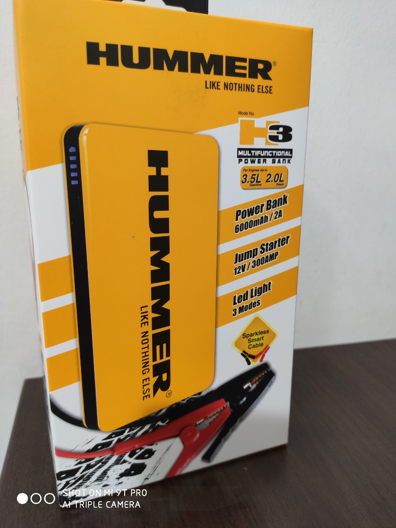 Hummer H3 Multifunctional Power Bank 6000mAh/ Jump Starter/ LED Light ...