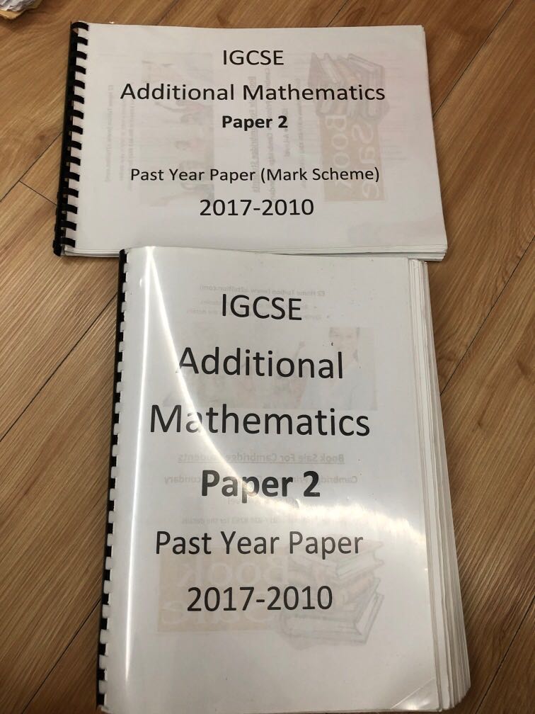 igcse add maths past year paper P2 + marking scheme, Hobbies & Toys ...