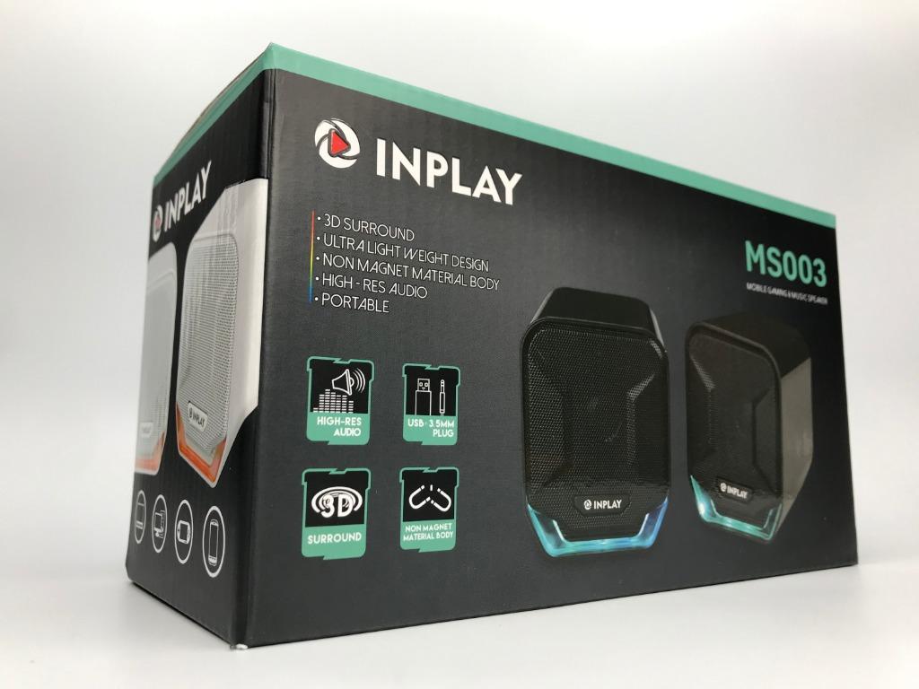 INPLAY (MS-003) RGB MOBILE GAMING & MUSIC SPEAKER, COLOR WHITE, Audio ...