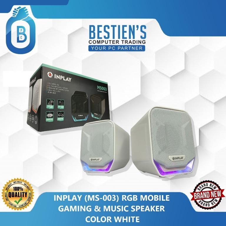 INPLAY (MS-003) RGB MOBILE GAMING & MUSIC SPEAKER, COLOR WHITE, Audio, Soundbars, Speakers ...