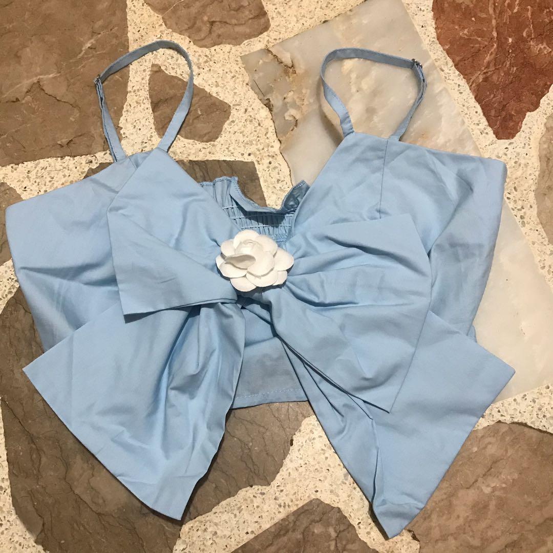 Jennie chanel inspired bow top, Women's Fashion, Tops, Others Tops on ...