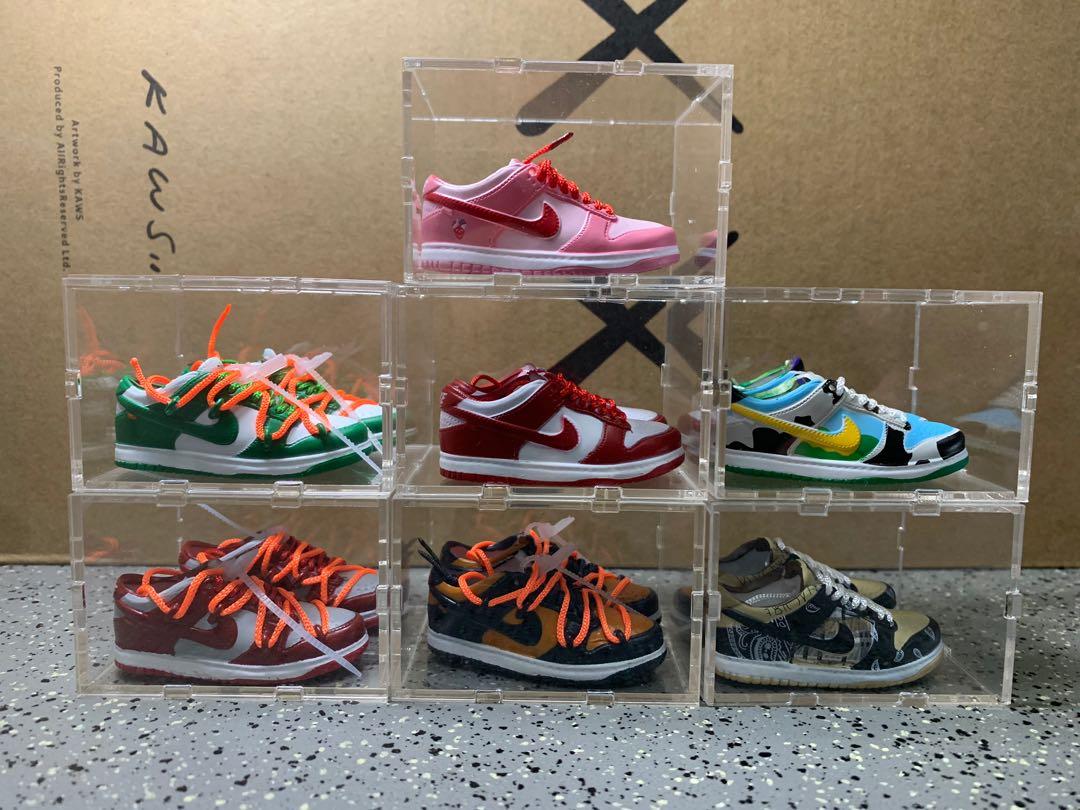 Nike Dunk Low “University Red”1:6 Mini Scale Sneakers for Decorations ...