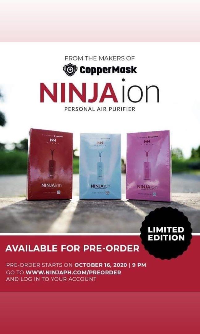 NINJA Ion Personal Air Purifier (Light Pink), Commercial & Industrial ...