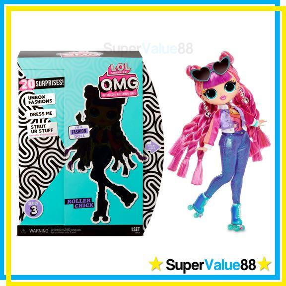 Original LOL Surprise OMG Series 3 Roller Chick Fashion Doll & Playset ...