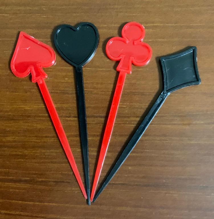 Poker Cards / Playing Cards Themed Plastic Toothpicks / Fruit Picks ...