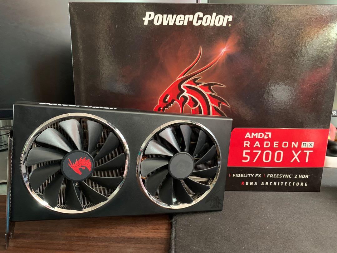PowerColor Red Dragon 5700XT 8GB, Computers & Tech, Parts & Accessories ...