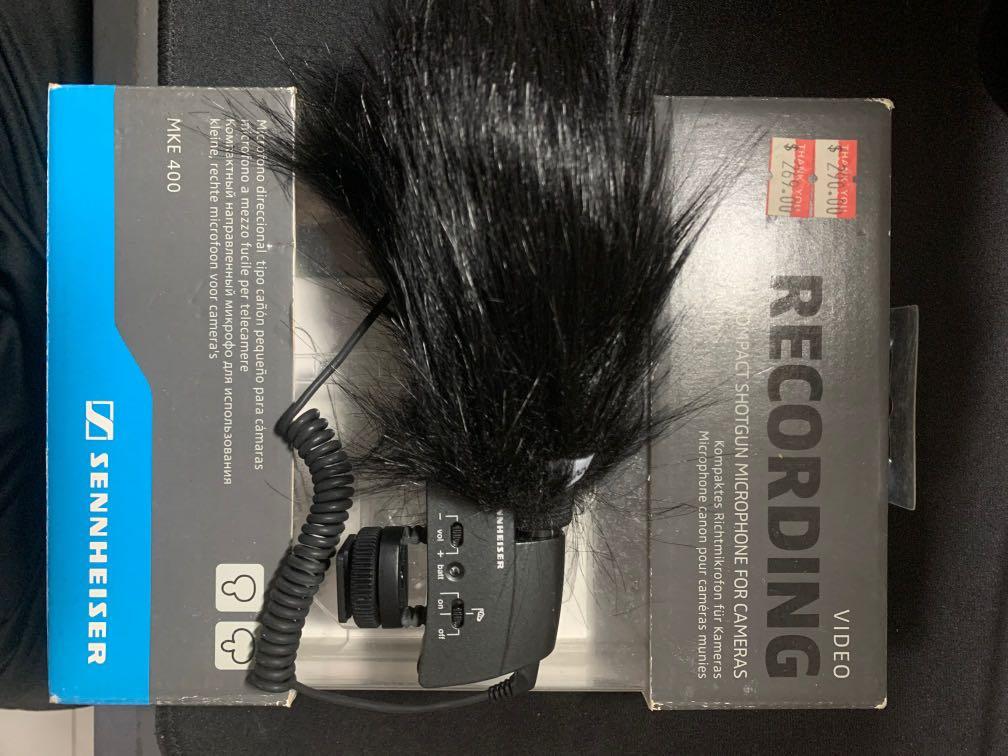 Sennheiser MKE400 Shotgun Microphone with deadcat, Photography, Video ...