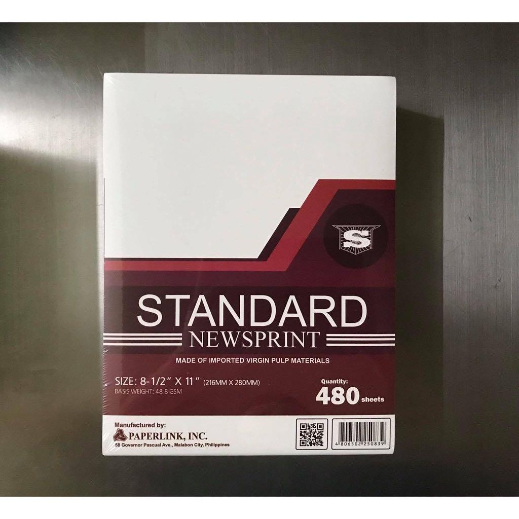 Standard Newsprint Short Long, Hobbies & Toys, Stationary & Craft ...