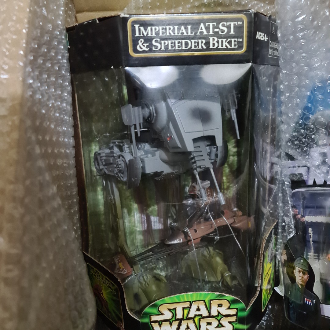 star wars 3.75" Imperial AT ST with speeder bike, Hobbies & Toys, Toys ...