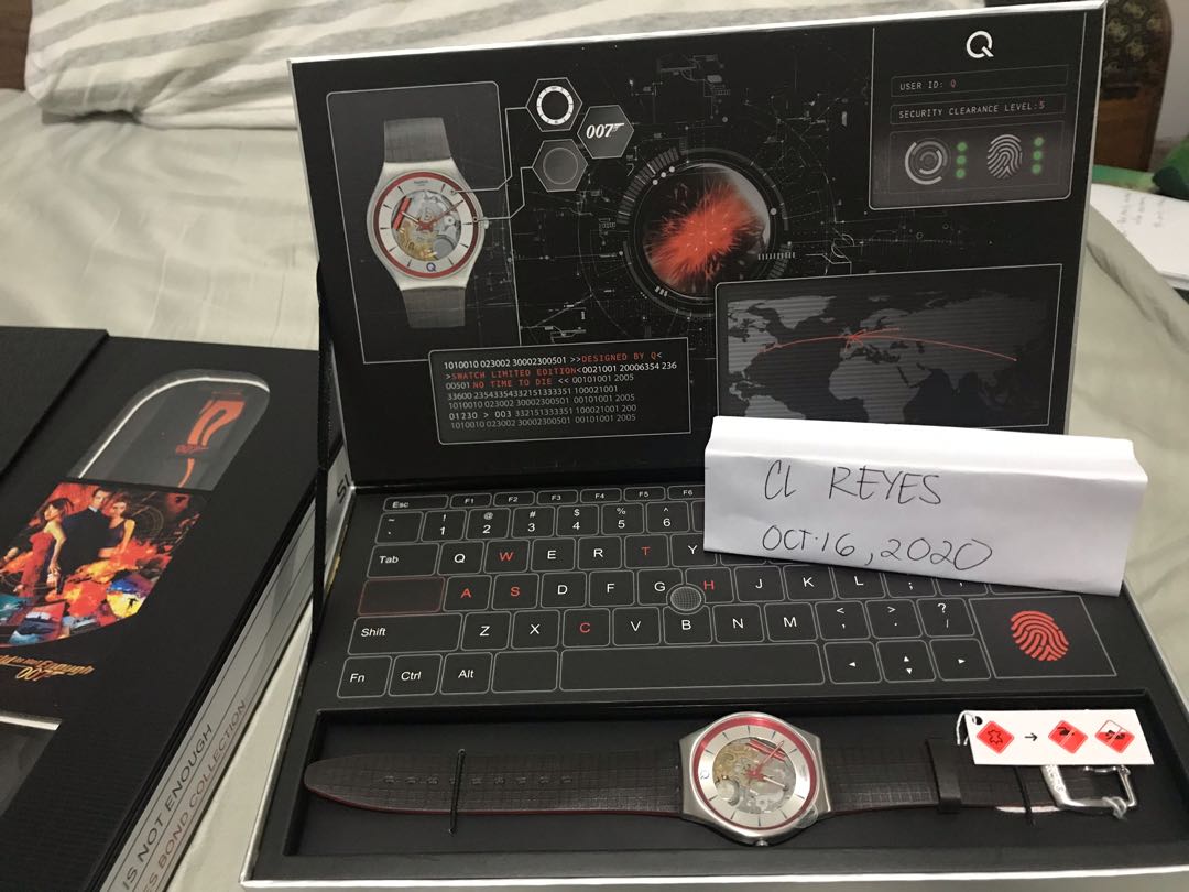 SWATCH x 007 limited edition James Bond Collection 2020, Men's Fashion ...