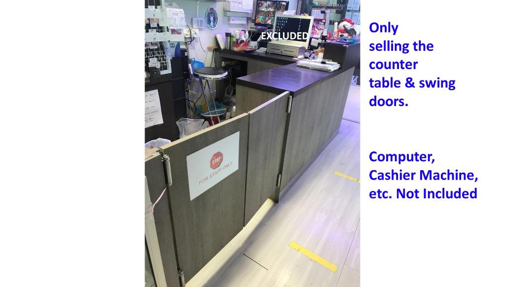 [USED] Retail Cashier COUNTER TABLE with Drawers, Cupboards, KEYS ...