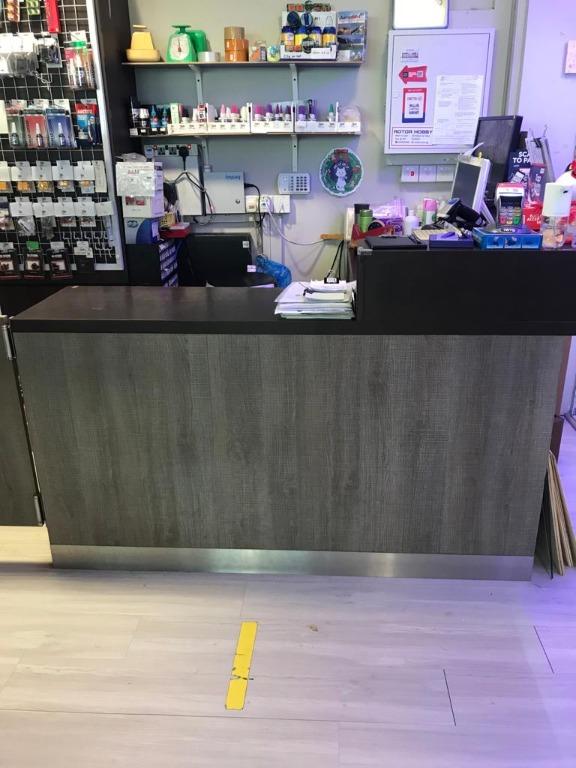 [USED] Retail Cashier COUNTER TABLE with Drawers, Cupboards, KEYS ...