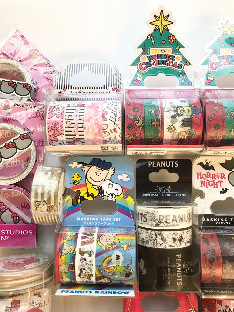 日本 USJ masking tape (Minions, Hello Kitty, Snoopy, Sesame Street), 興趣及 ...