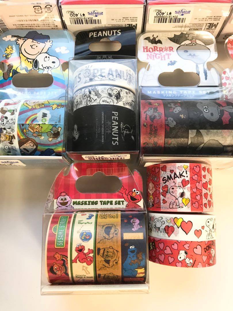 日本 USJ masking tape (Minions, Hello Kitty, Snoopy, Sesame Street), 興趣及 ...