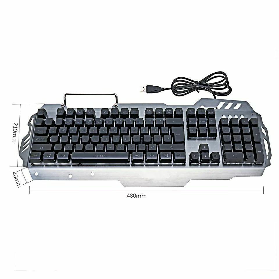 WOLFBLAZE - USB Colour Backlight Gaming Keyboard with Phone Stand ...