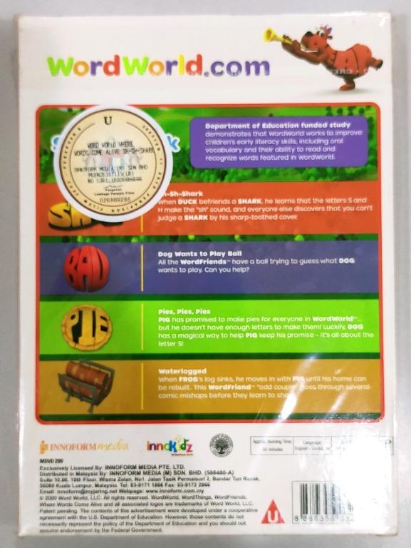 WordWorld Where Words Come Alive - Sh-Sh-Shark DVD Children Animated TV ...