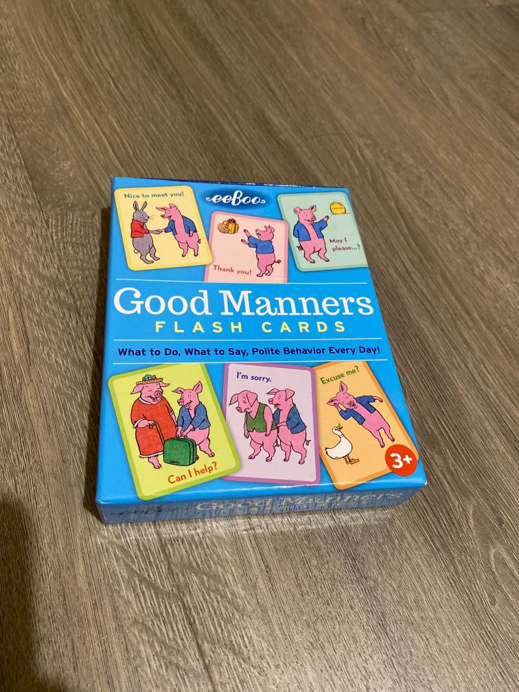 Eeboo good manners flash cards, Hobbies & Toys, Books & Magazines ...