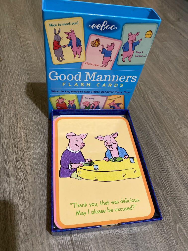 Eeboo good manners flash cards, Hobbies & Toys, Books & Magazines ...