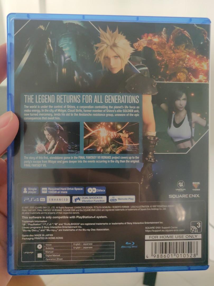 FFVII Remake, Video Gaming, Video Games, PlayStation on Carousell