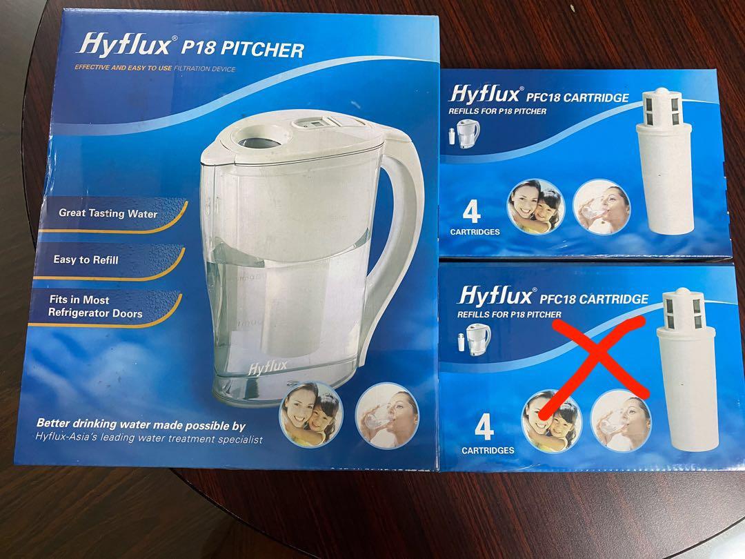 Hyflux water filter flask and cartridge, TV & Home Appliances, Kitchen ...