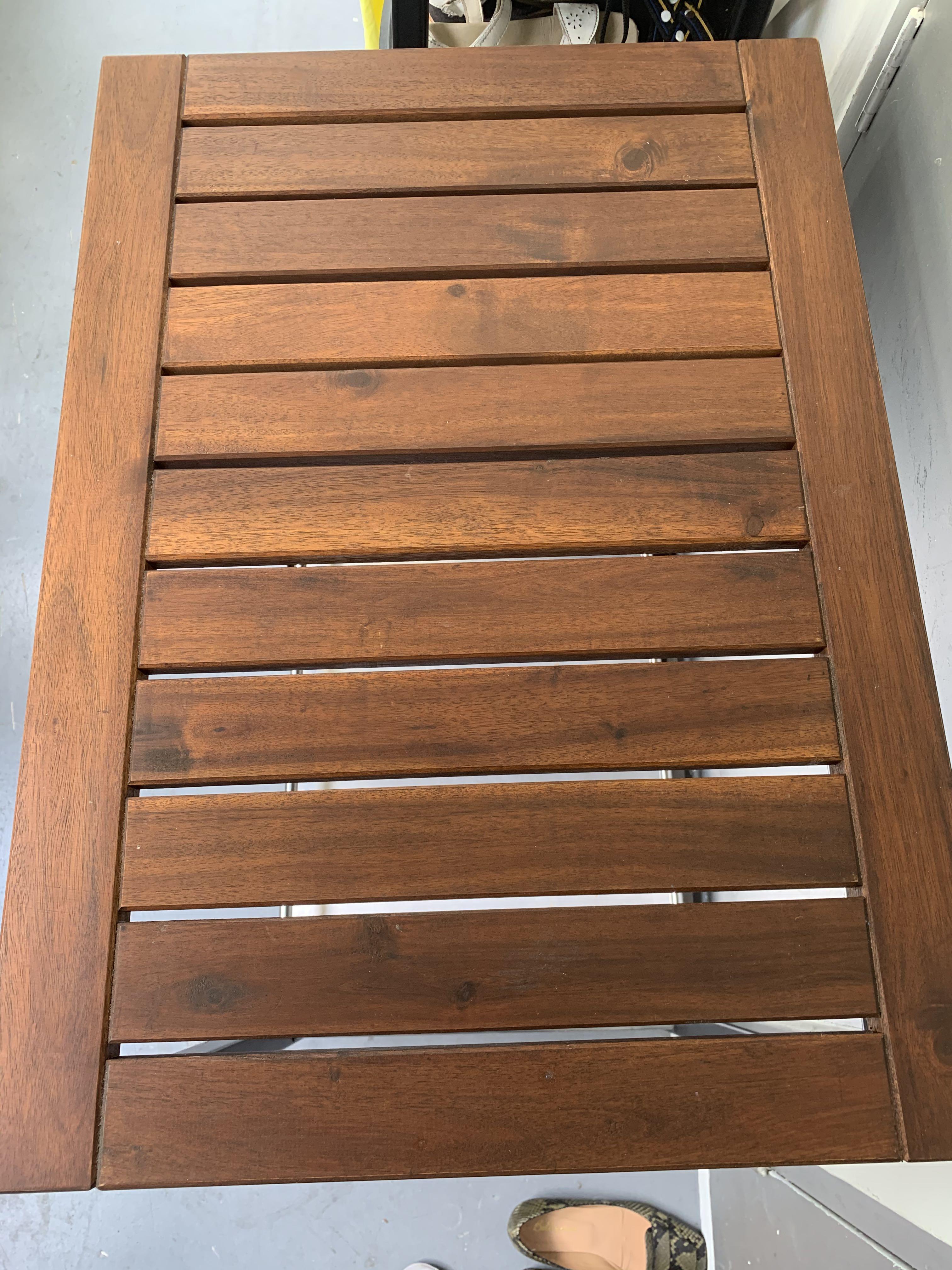 Ikea Klasen Trolley Solid Acacia Top, Stainless Steel, Furniture & Home ...