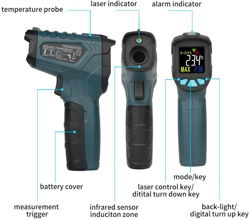 Infrared Thermometer,HANMATEK Laser Thermometer,Non-contact Digital ...