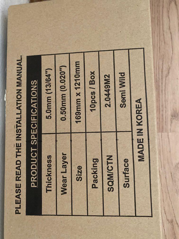 Korean Vinyl Flooring, Furniture & Home Living, Home Decor, Carpets ...