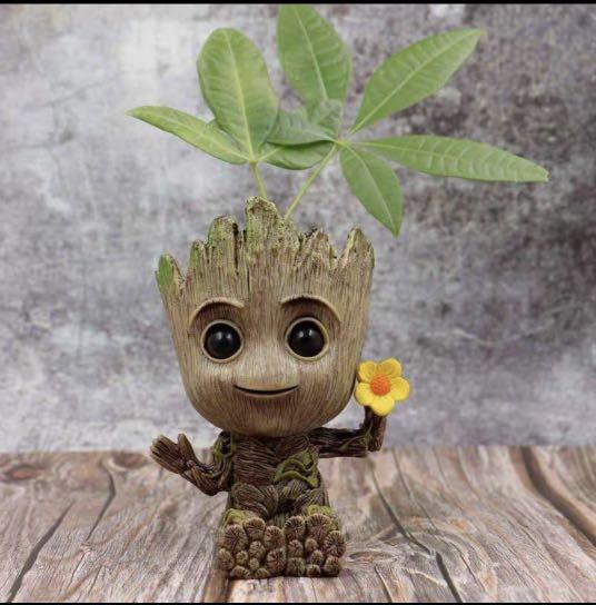 Marvel Groot Flower Pot toy car display, Furniture & Home Living, Home ...