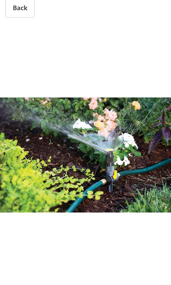 Melnor Multi Adjustable Lawn Sprinkler on a Spike with Integrated Flow ...