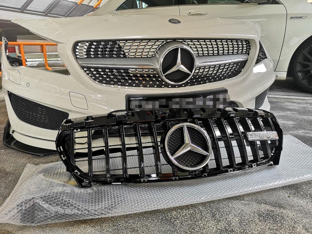 Mercedes CLA W117 front bumper GT sports Grille Fender with ...