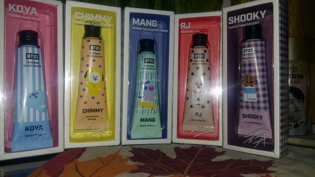BT21 OFFICIAL PERFUME HAND CREAM on-hand, Beauty & Personal Care ...