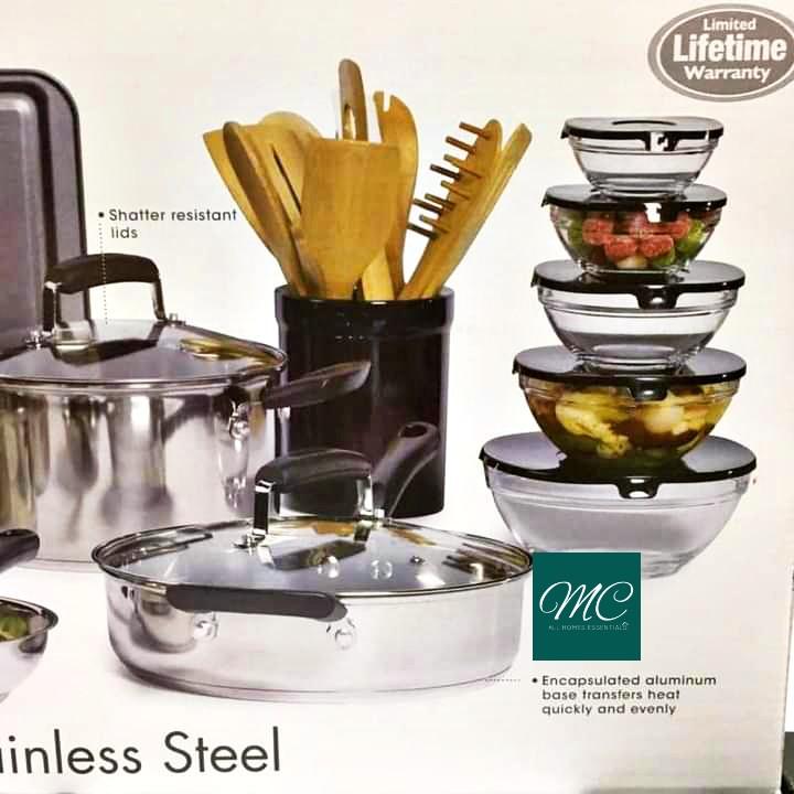 Original Essential Home 25pc Mega Cookware Set, Furniture & Home Living ...