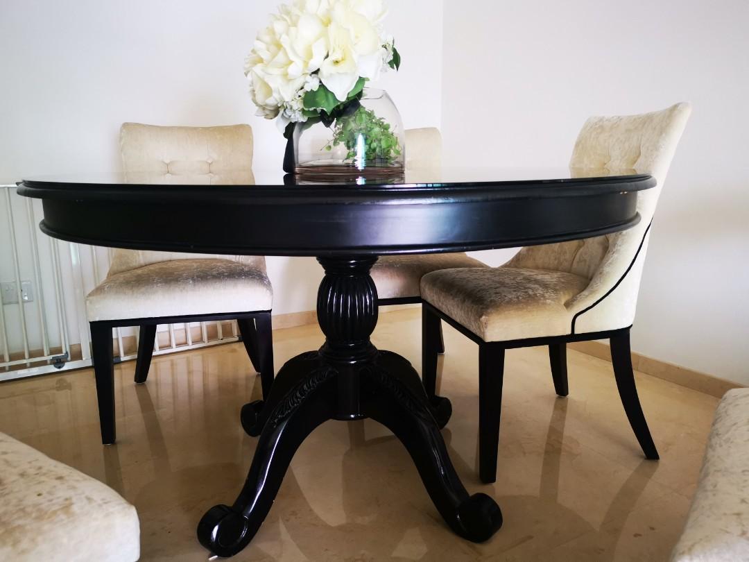 Royale Round Dining Table, Furniture & Home Living, Furniture, Tables ...