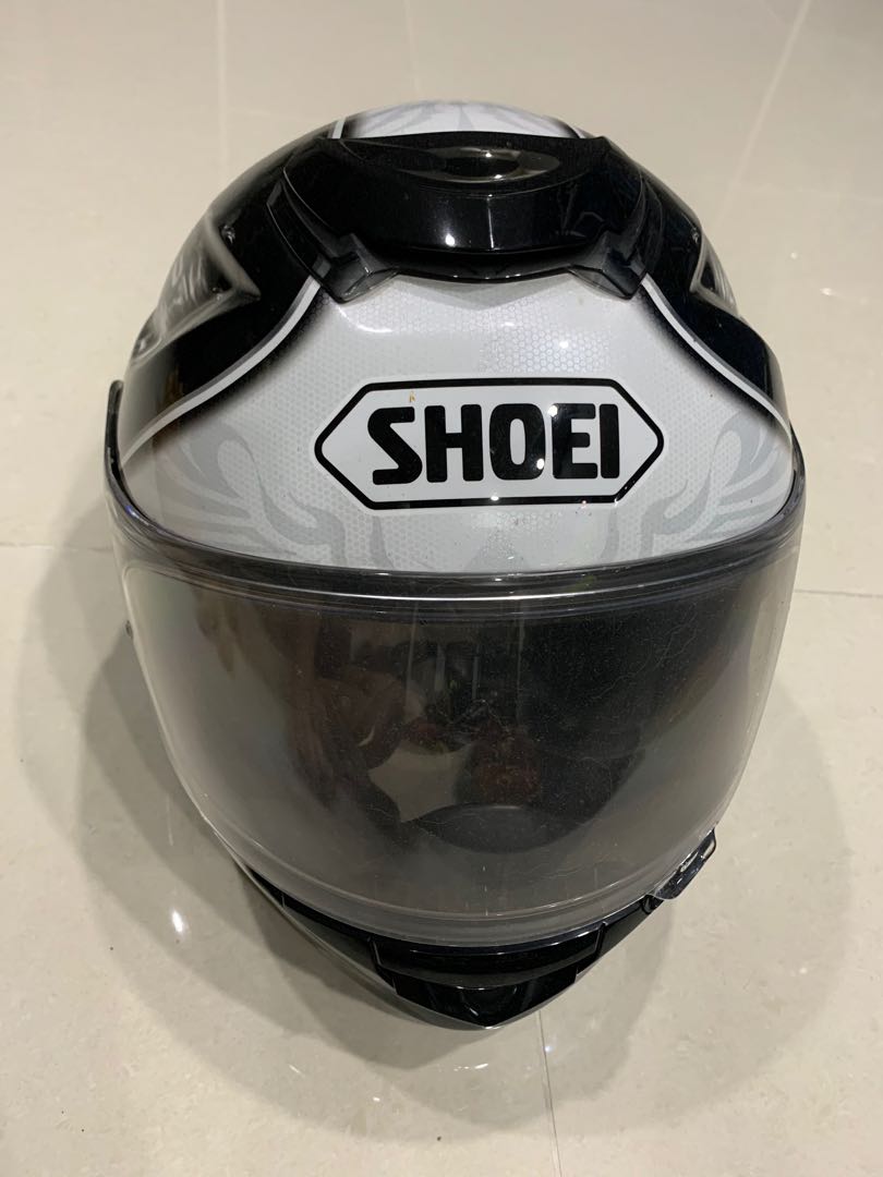 Shoei Full Face Helmet Black, Motorcycles, Motorcycle Apparel on Carousell