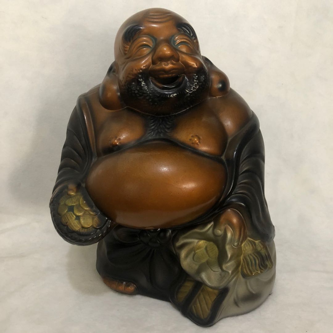Vintage Huge Smiling Buddha Display, Furniture & Home Living, Home ...