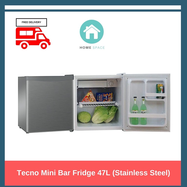 Tecno Mini Bar Fridge with Stainless Steel Look, TFR 48 + FREE DELIVERY ...