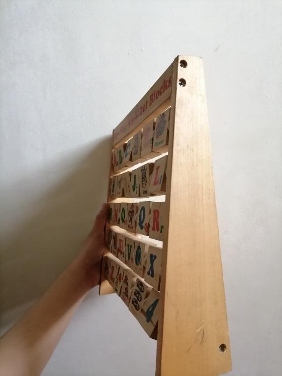 Wooden Alphabet Flip Blocks, Hobbies & Toys, Toys & Games on Carousell
