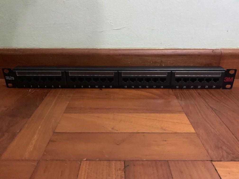 3M Patch Panel CAT 5E 24 Port, Computers & Tech, Parts & Accessories ...