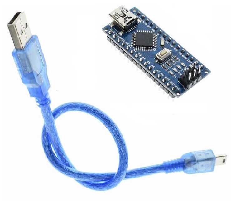 Arduino Nano + USB Cable (# PIC, micro:bit, Raspberry, ARM, FPGA, DIY ...