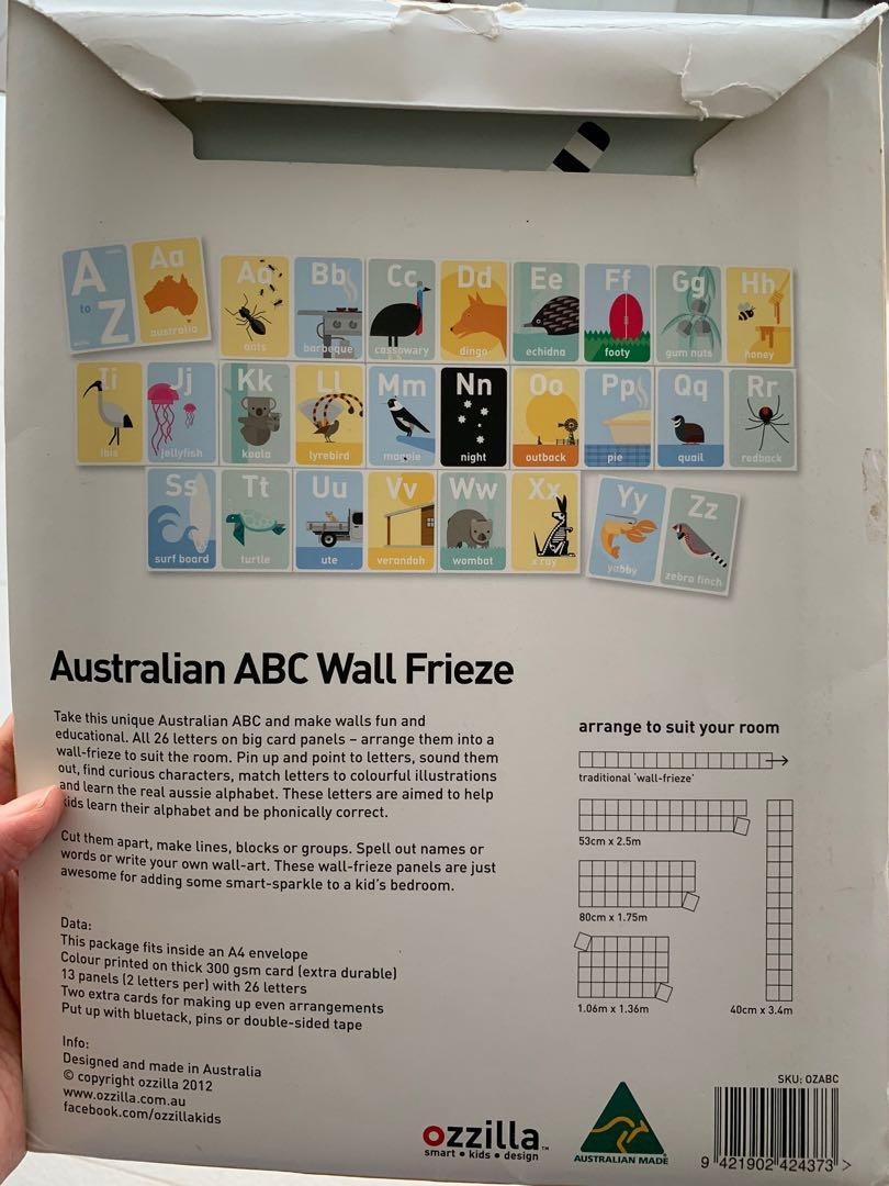 Australian wall alphabet wall card panels, Hobbies & Toys, Stationery ...